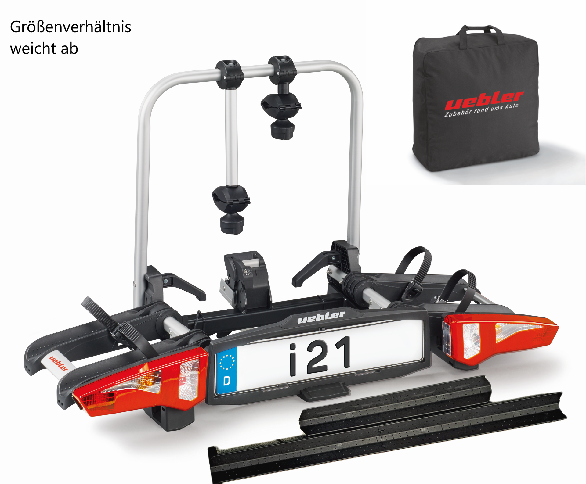 Uebler Auf- und Überfahrschiene inkl. Transporttasche – komfortable Auffahrrampe für Uebler ...